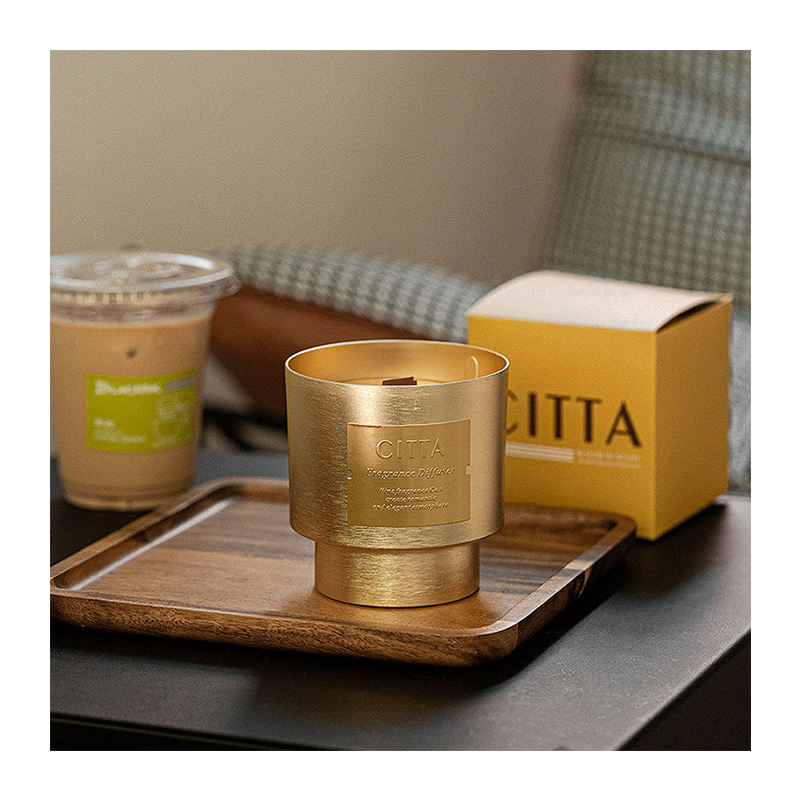 AIKUN Custom Logo Luxury Jar Wood Wicks Candle Soy Wax Fragrance Oil Scented Candle for Home ...